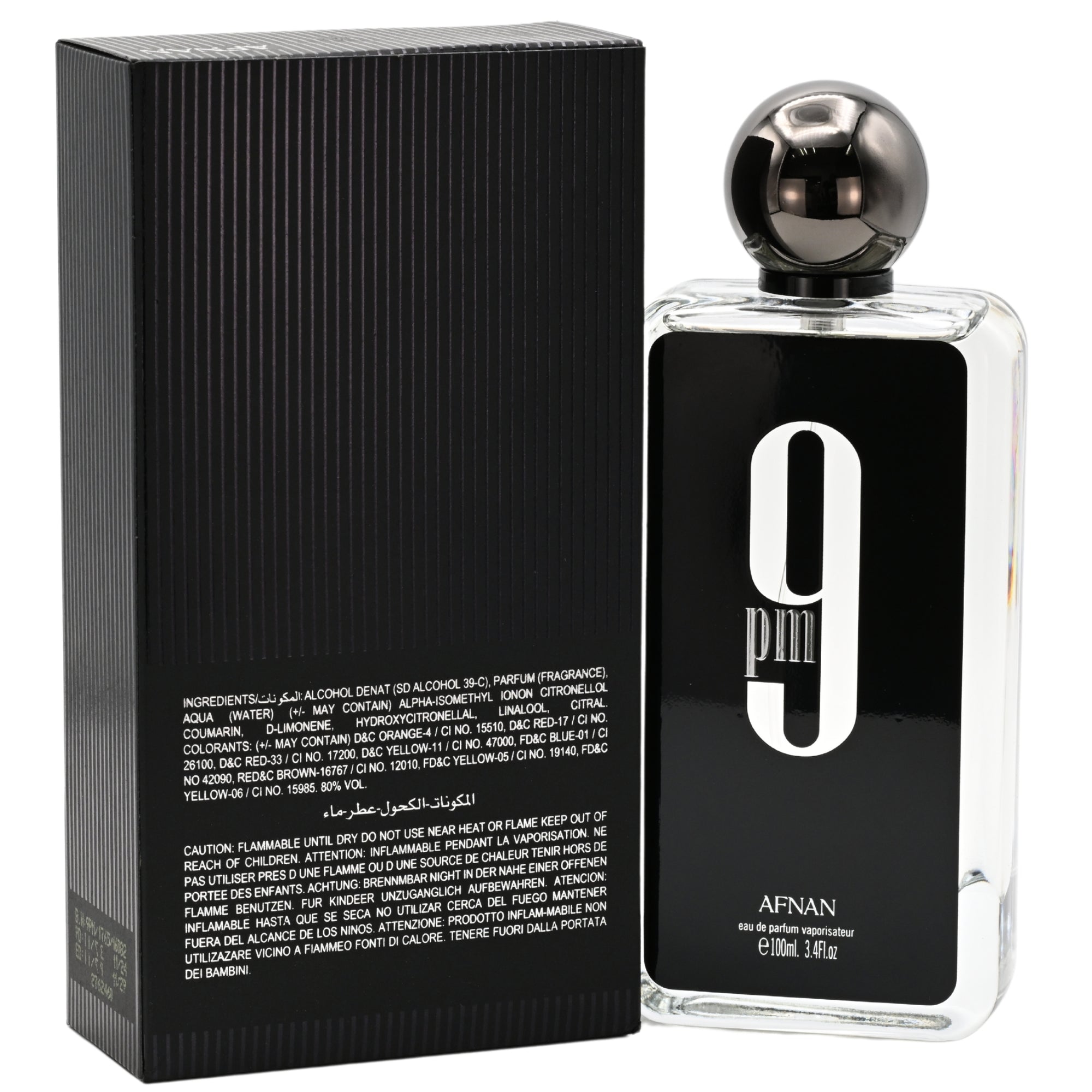 9 PM by Afnan cologne for men EDP 3.3 /3.4 oz New in Box